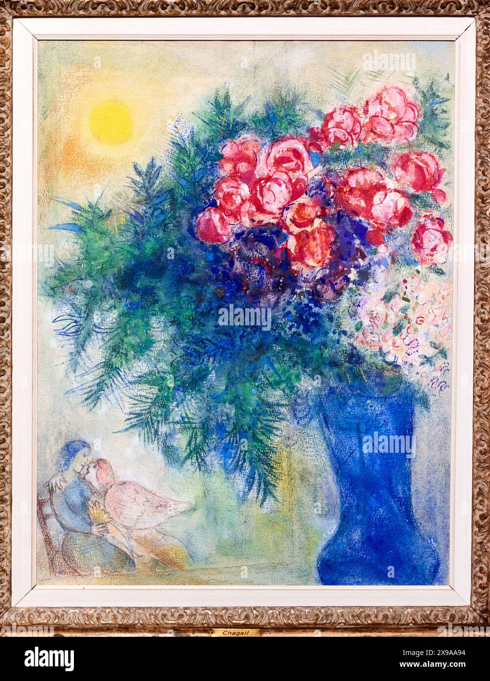 Lovers and the bouquet of flowers, 1935, 1938, Marc Chagall, 1997-1985 ...