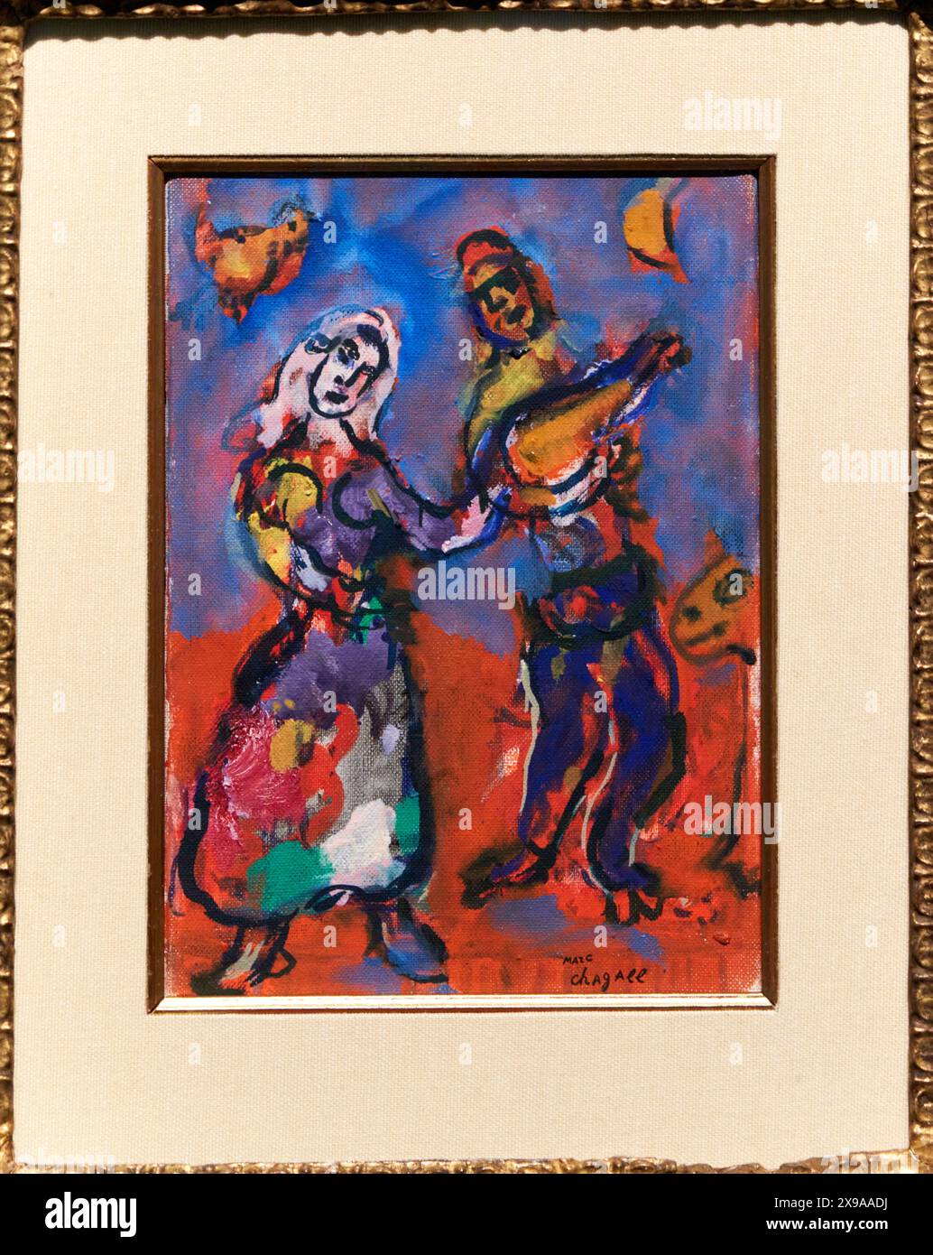 The musician and the dancer, 1975, Marc Chagall, 1997-1985, Exhibition ...