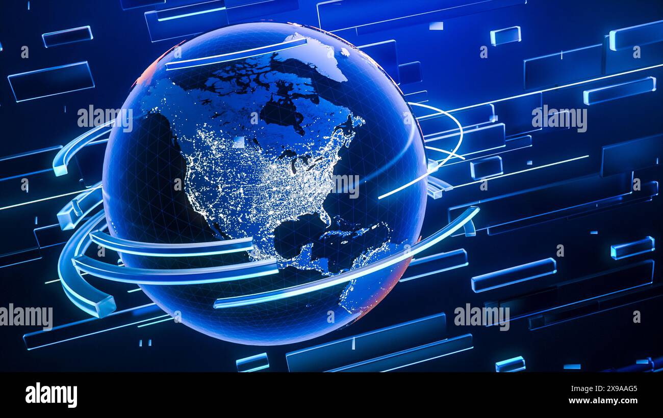 Digitally Generated Spinning Globe for Use as Background in Videos ...