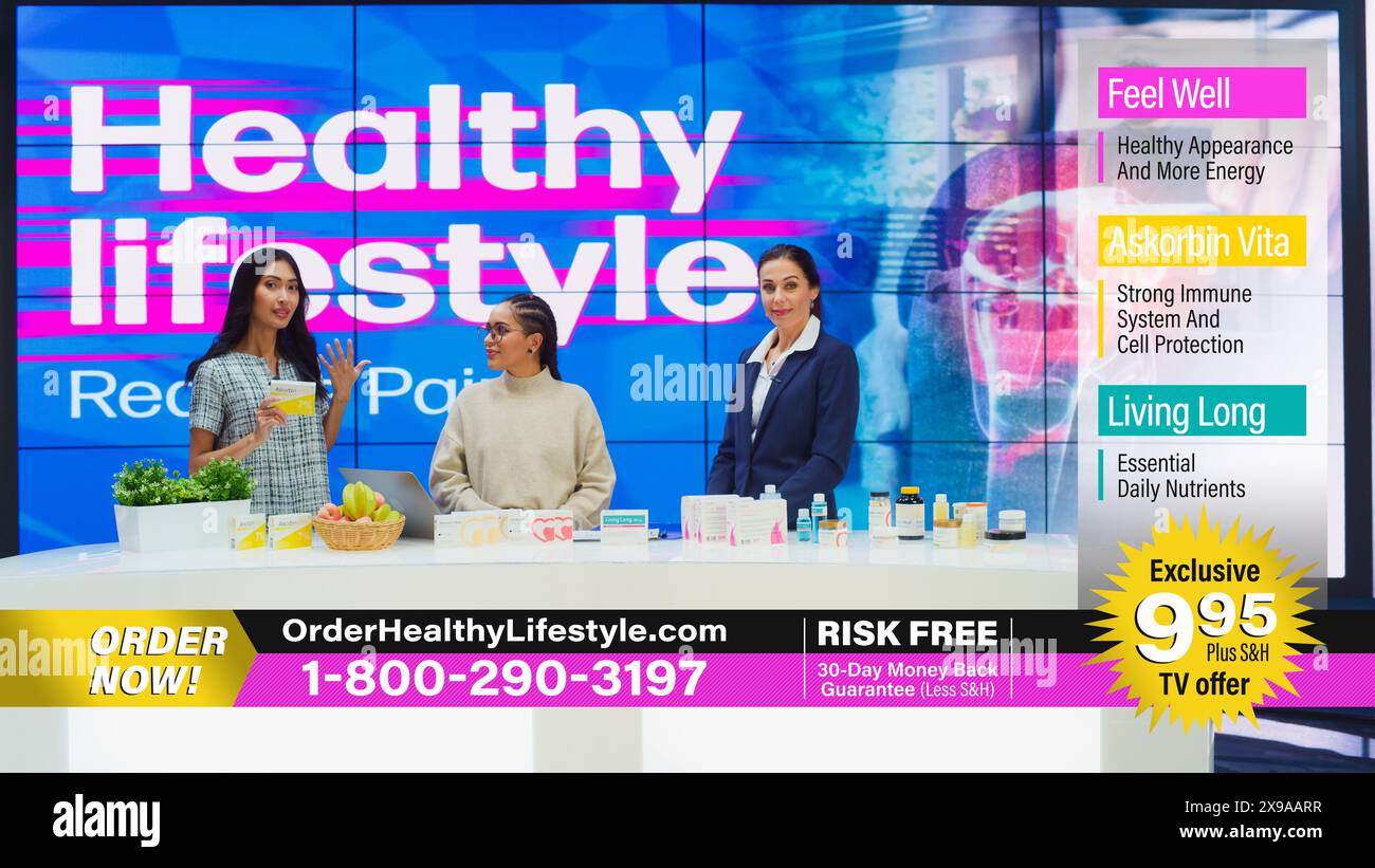 TV Beauty Products Infomercial: Diverse Team of Host, Expert, Doctor ...