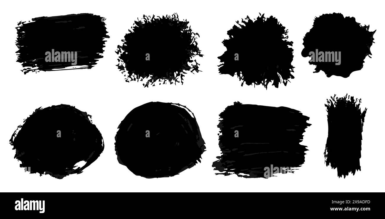 Grunge dirty shapes and silhouettes for your design. Collection of ...