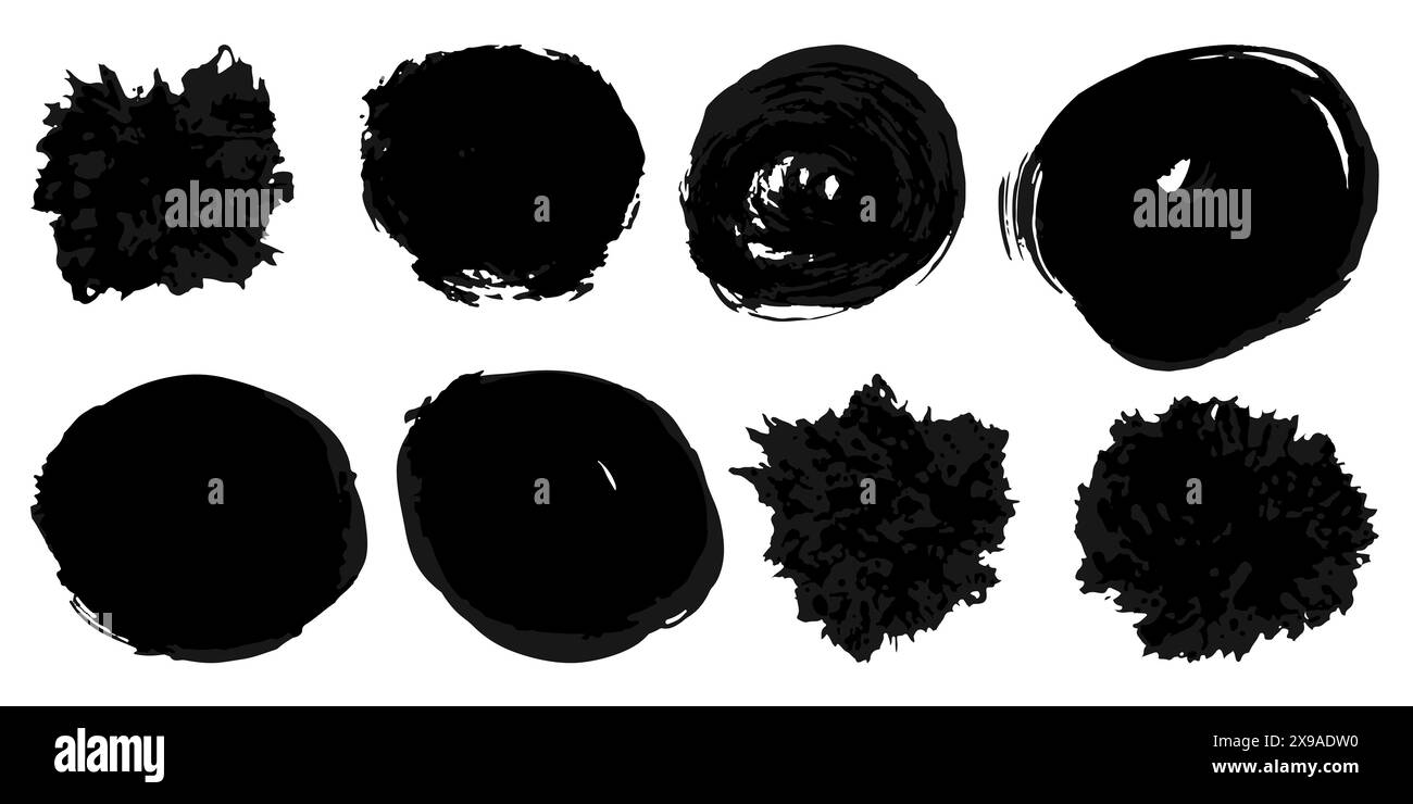 Grunge dirty shapes and silhouettes for your design. Collection of ...