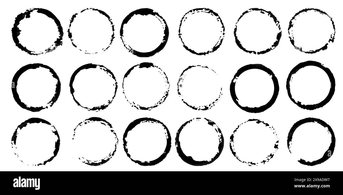 Grunge dirty prints for your design. Collection of black vector marks ...