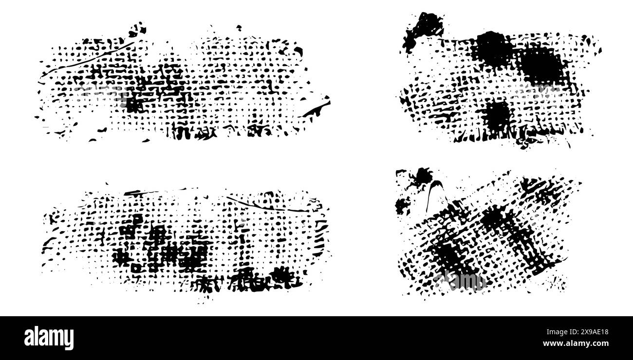 Grunge dirty prints for your design. Collection of paint strokes ...
