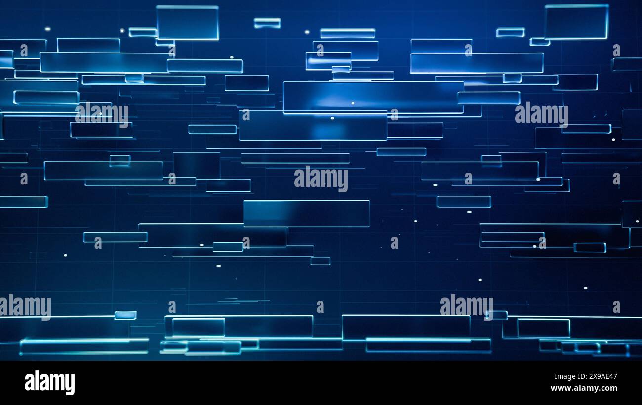 Digital 3D Design With Rectangular Abstract Texture Shapes in Shiny ...