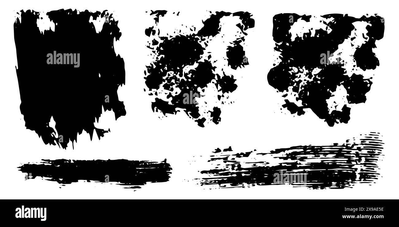 Grunge dirty shapes and silhouettes for your design. Collection of ...