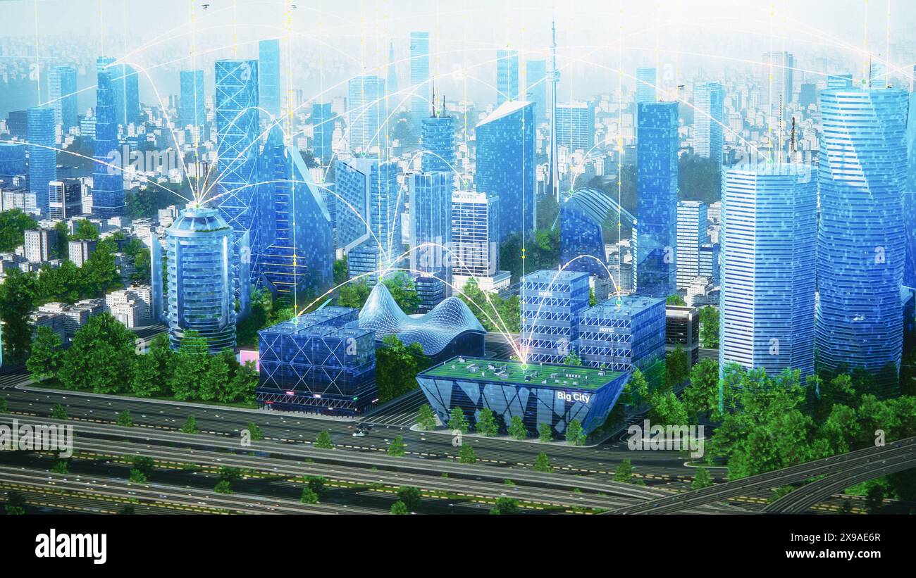 Animation data visualization network connections hi-res stock ...