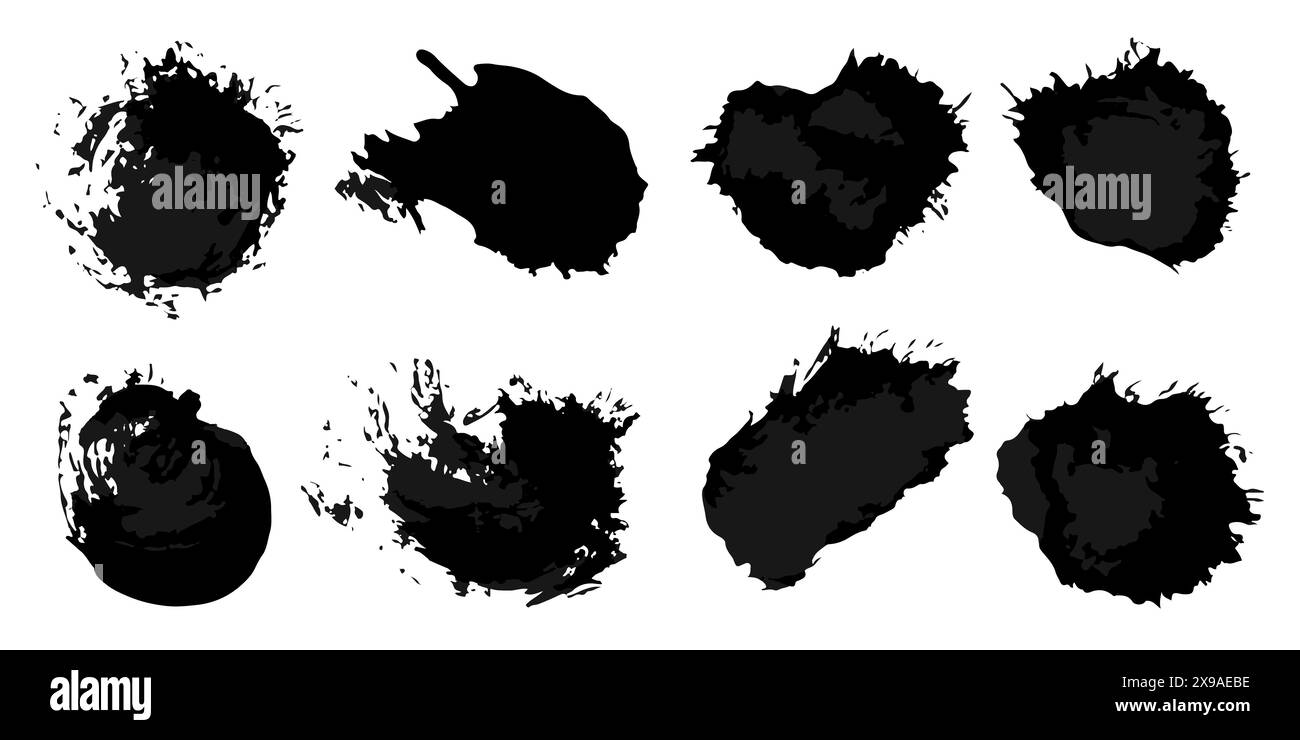 Grunge dirty shapes and silhouettes for your design. Collection of ...