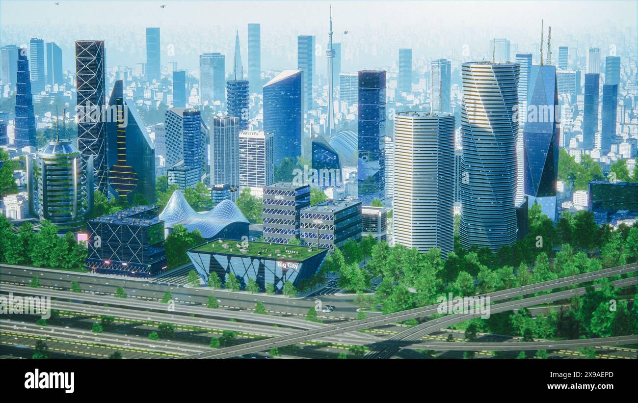 Flying cars render hi-res stock photography and images - Alamy