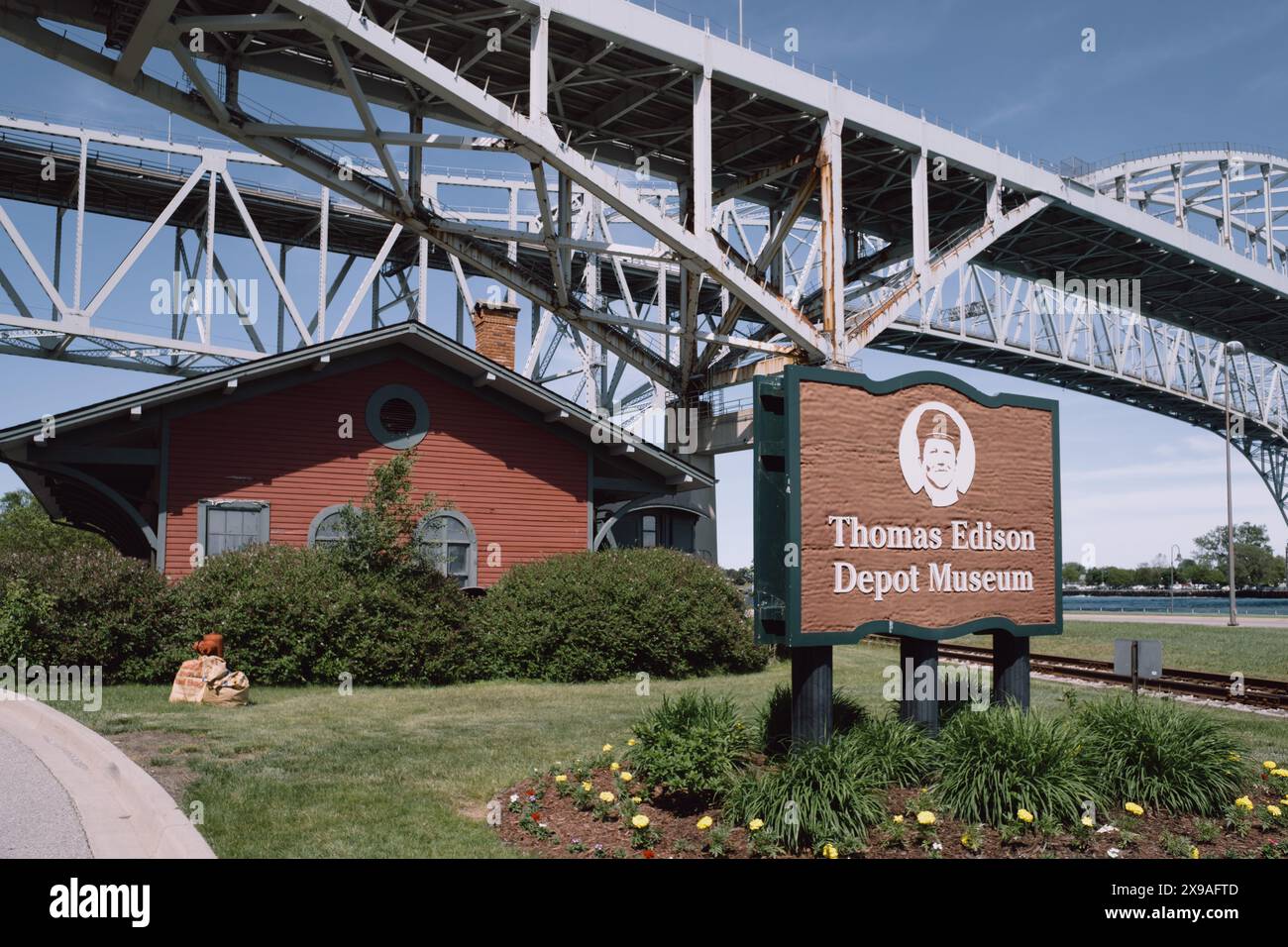 The Thomas Edison Depot and Museum, by the Blue Water Bridge, in Port ...