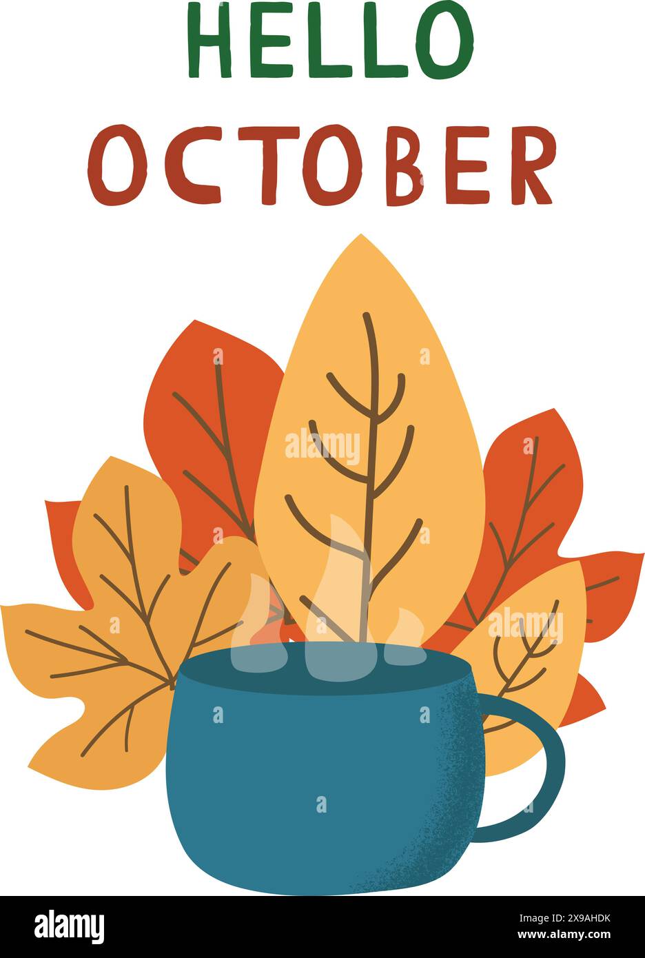 Leaves in october Stock Vector Images - Alamy