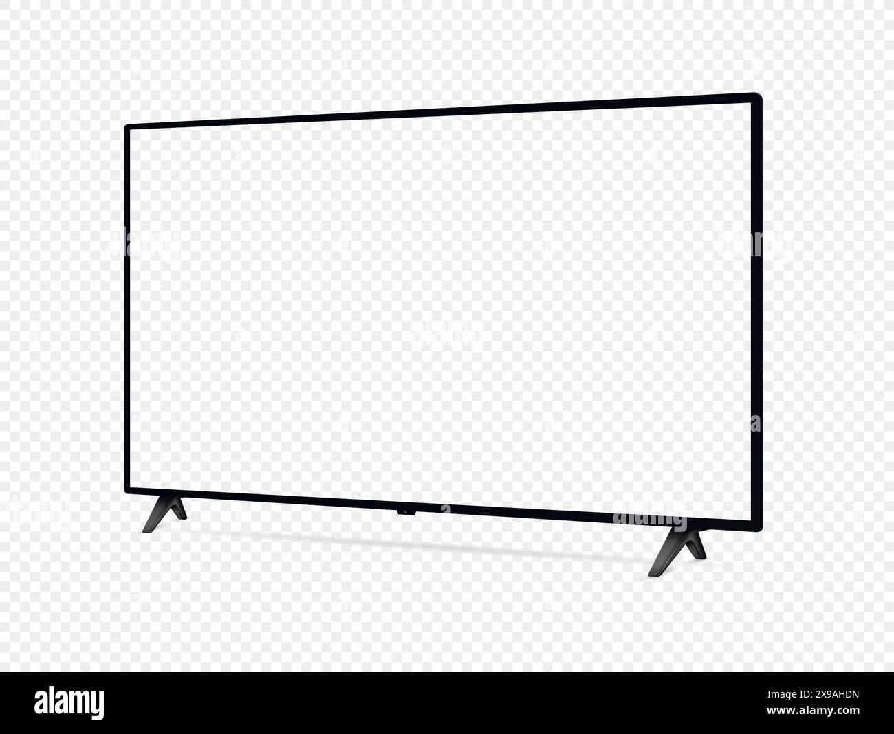 Realistic tv screen. Smart tv mockup. Blank television template. Vector ...
