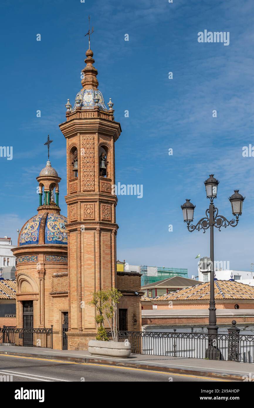 Castillo de San Jorge castle adjacent to the Isabel II bridge and ...
