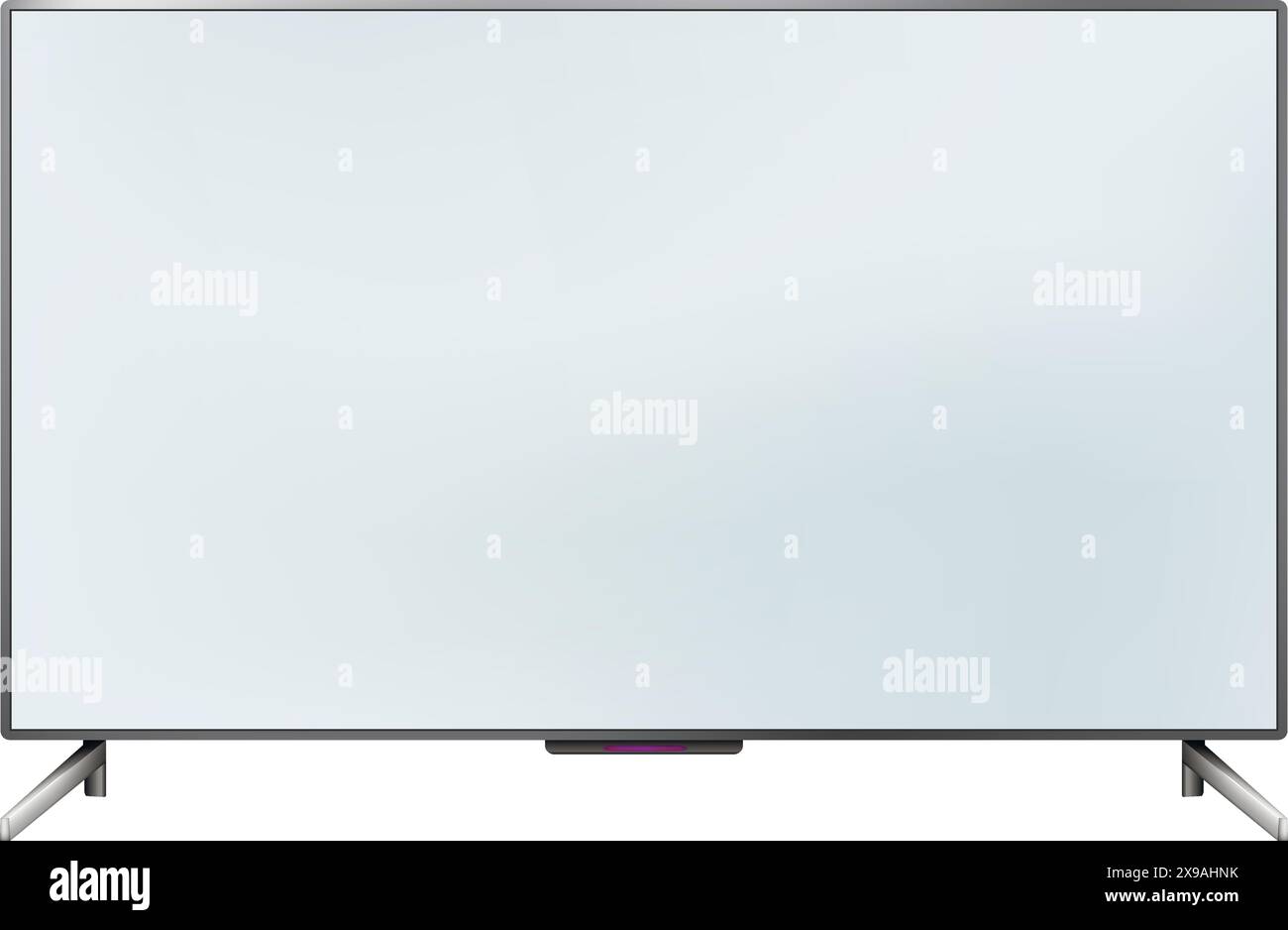 Realistic tv screen. Smart tv mockup. Blank television template. Vector ...