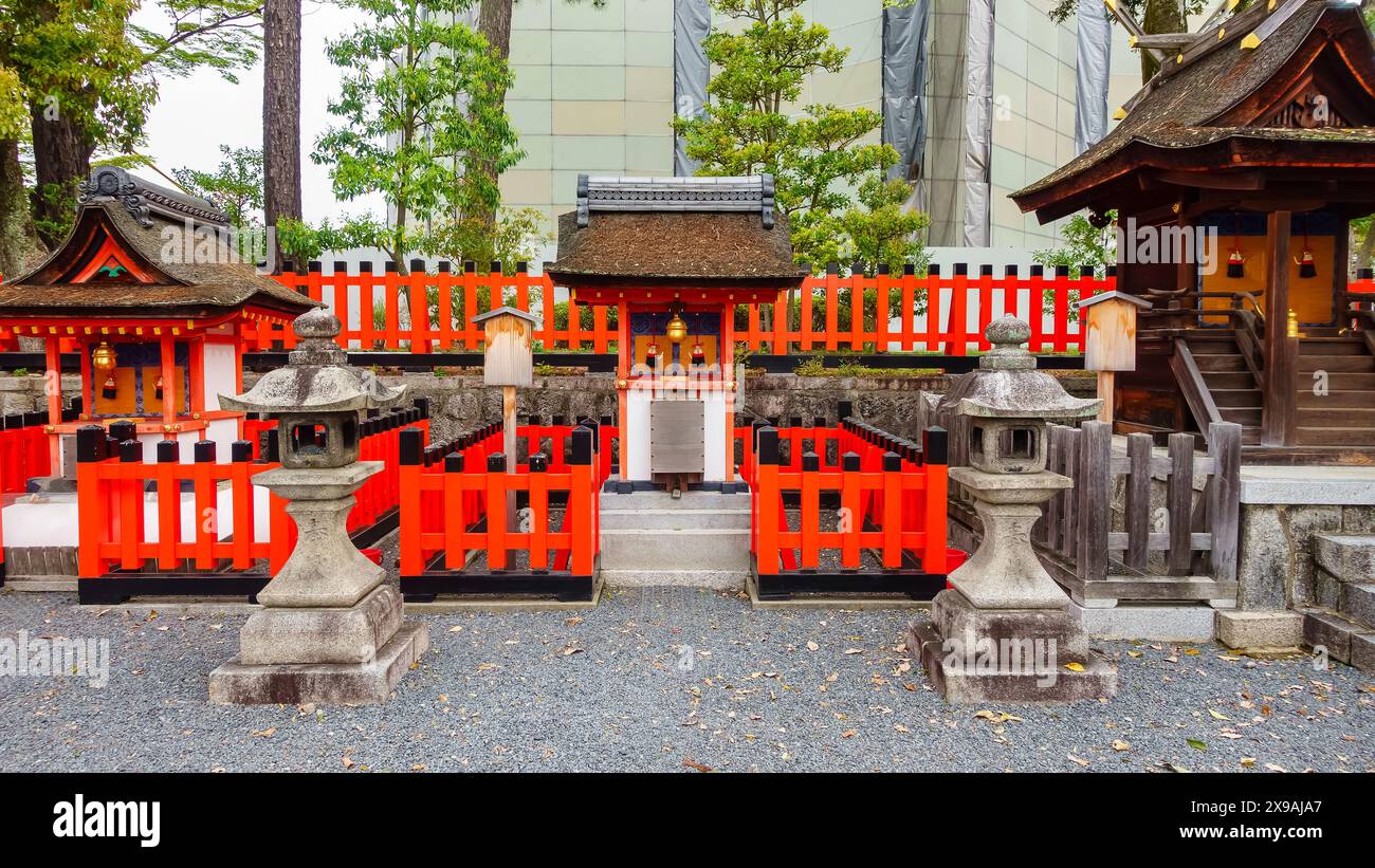 Fushimi Inari shrine temple with its red gates and sacred buildings in ...