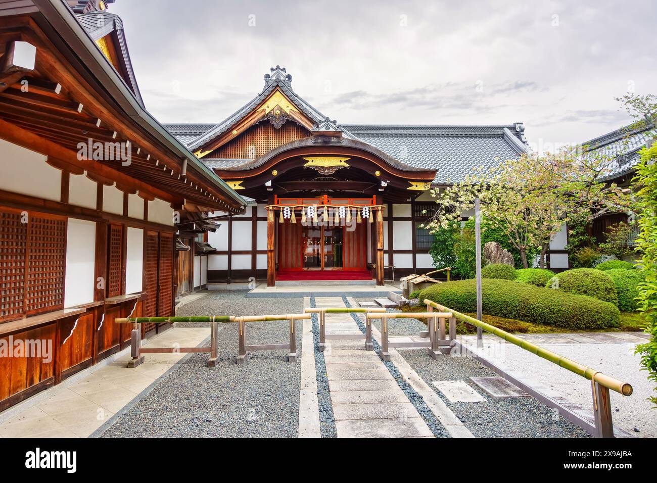 Fushimi Inari shrine temple with its red gates and sacred buildings in ...