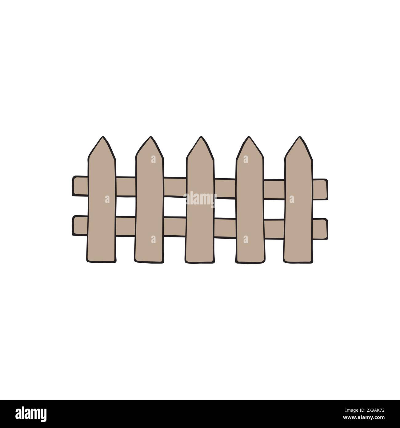 Vector hand drawn doodle sketch colored fence isolated on white background Stock Vector Image ...