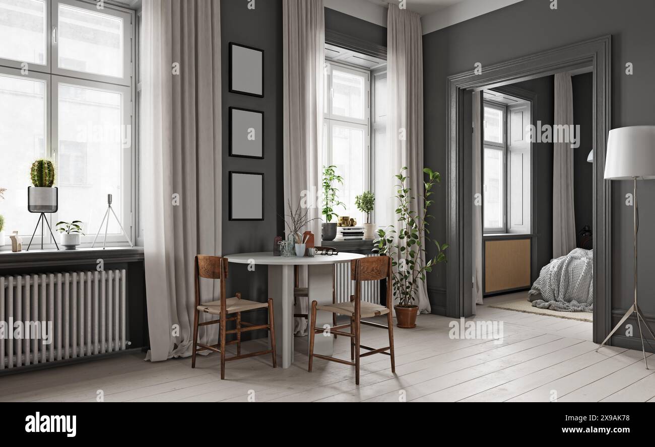 Interior render dining room hi-res stock photography and images - Alamy