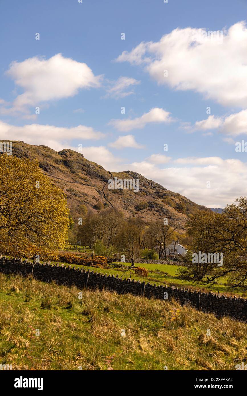 Landscape beauty of the Eskdale valley viewed from the Ravenglass and ...
