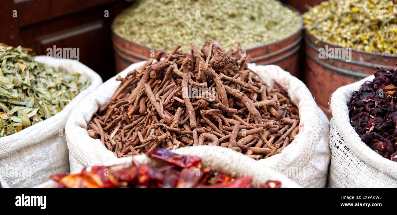 Spice markets with the bulk sales of cooking ingredients with all the ...