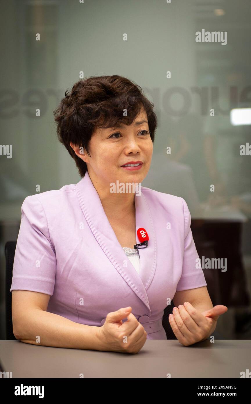 BYD Global executive vice president Stella Li during an interview for ...