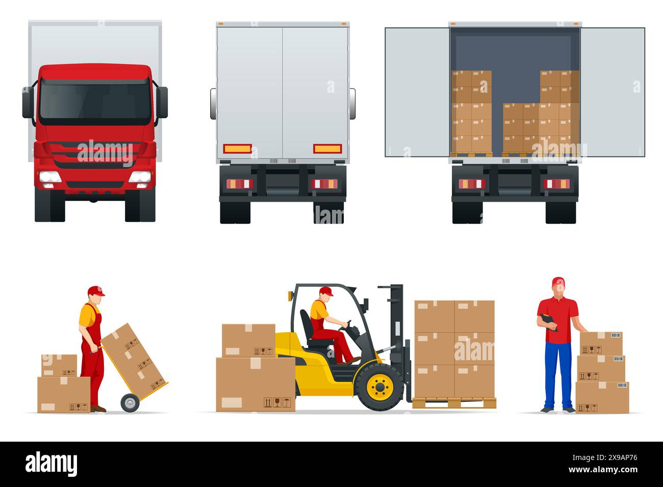 Back of a flat loader Cut Out Stock Images & Pictures - Alamy
