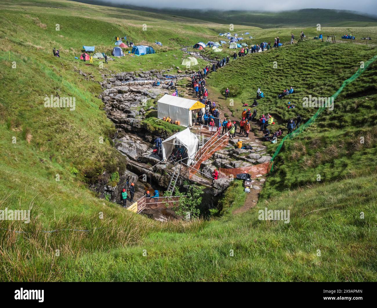 This is Tent City located on the Allotment area adjacent to Gaping Gill ...