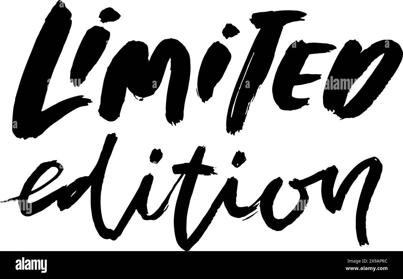 Limited Edition Modern Lettering Design Stock Vector Image & Art - Alamy