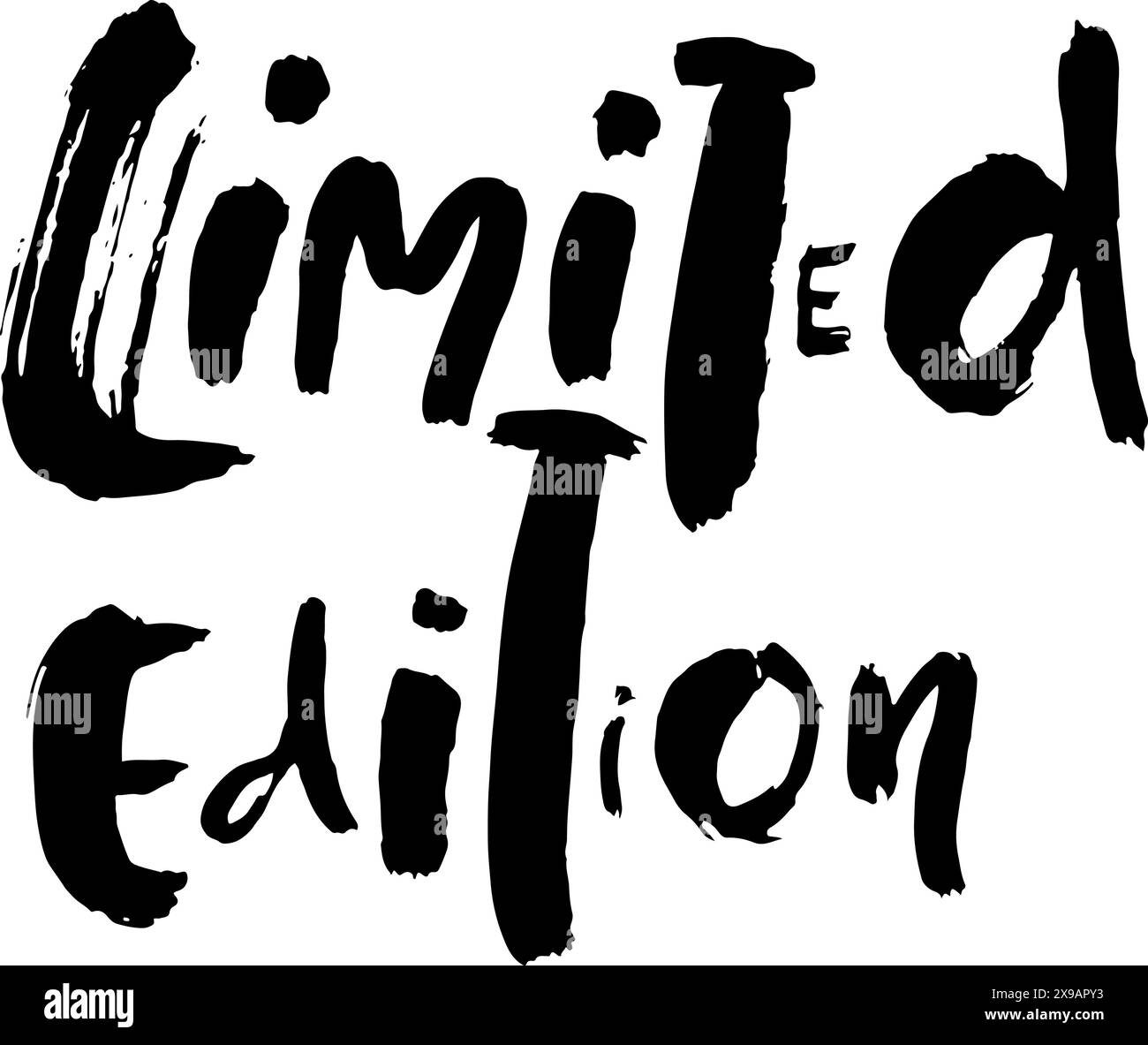 Limited edition font Black and White Stock Photos & Images - Alamy