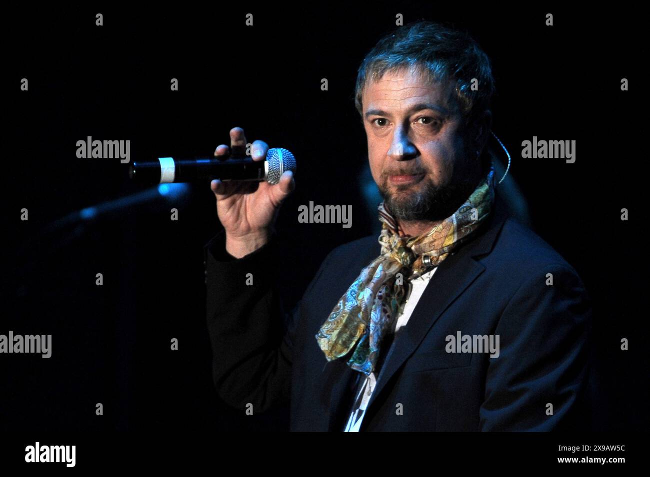 Milan Italy 16/04/2012: Marco Masini, Italian singer, during the live ...