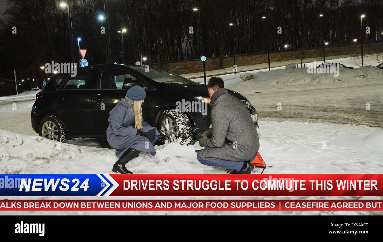 TV News Live Report Edit: Presenter Does Interview with Traffic ...