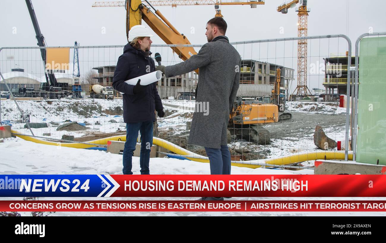 Split screen interview hi-res stock photography and images - Alamy