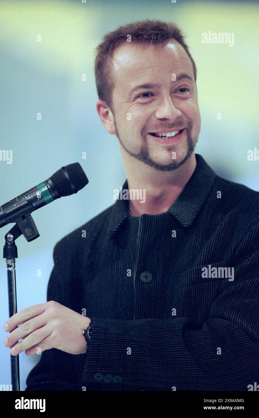 Milan Italy 12/05/1996: Marco Masini, Italian singer, during the ...