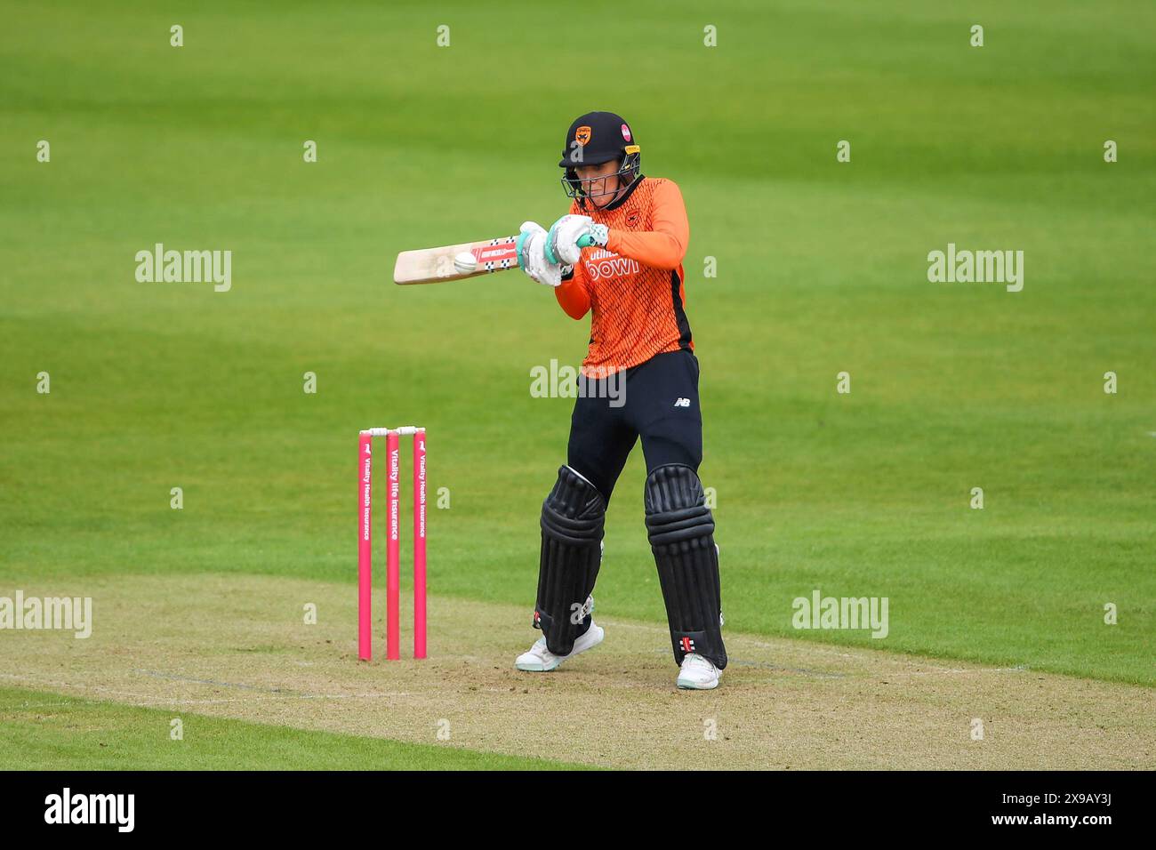 Southampton, UK. 30 May 2024. Georgia Adams of Southern Vipers batting ...