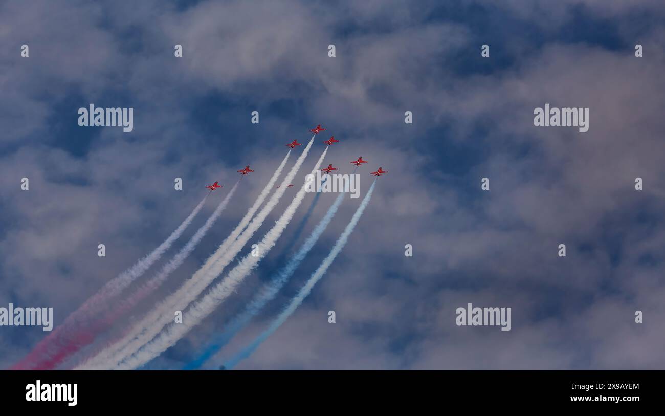 Red arrows on display at RIAt 2015 Stock Photo - Alamy