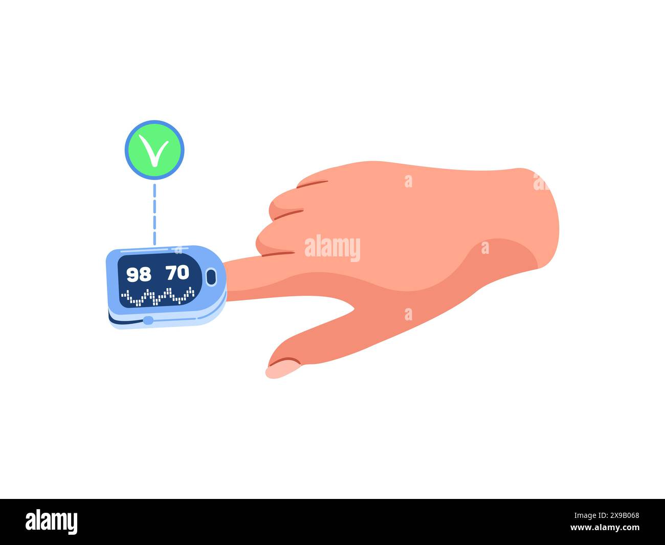 Pulse oximeter, test to measure the level of oxygen in your blood. This ...
