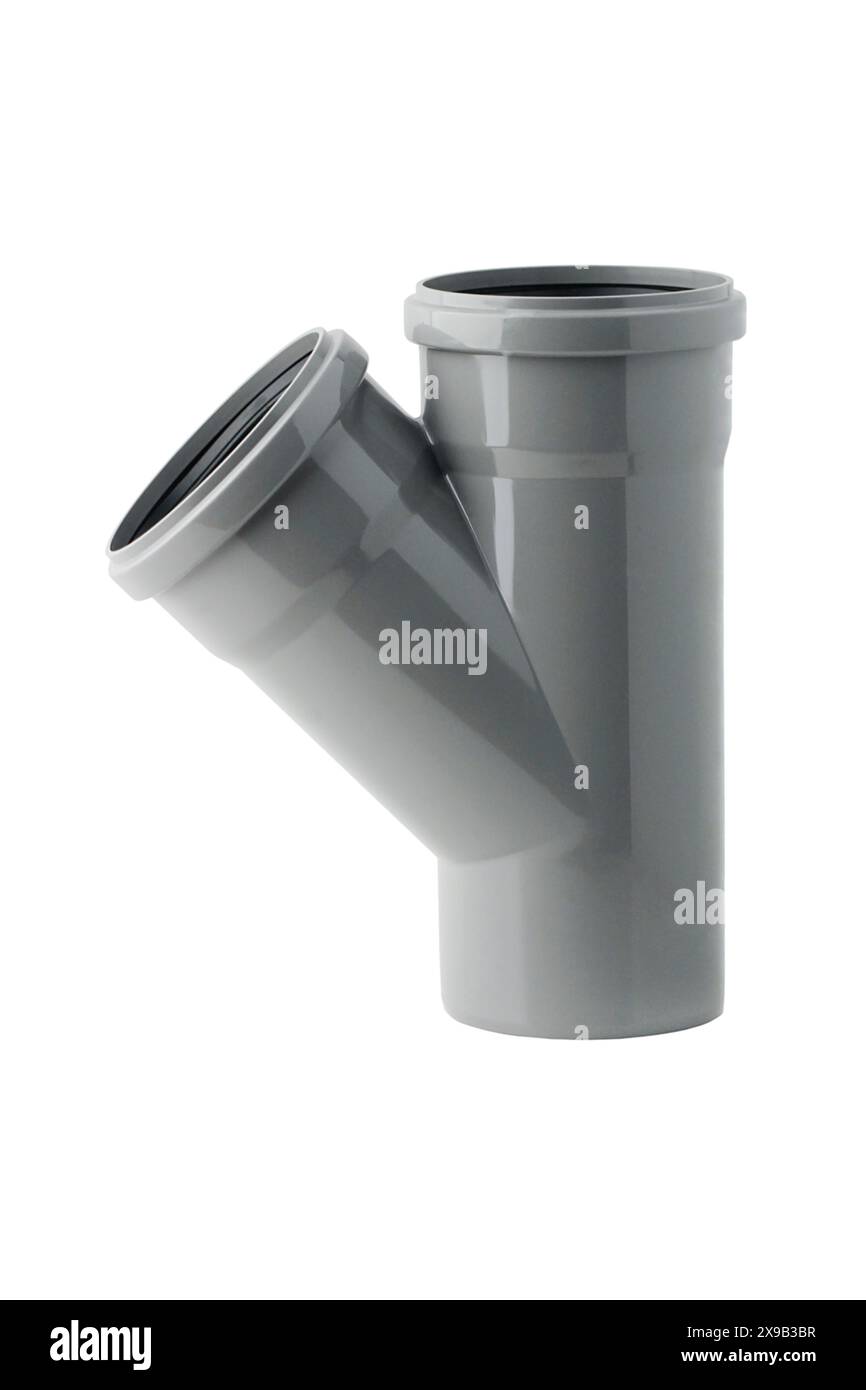 Plastic pipe sewer tee for conducting a sewer system in the bathrooms ...