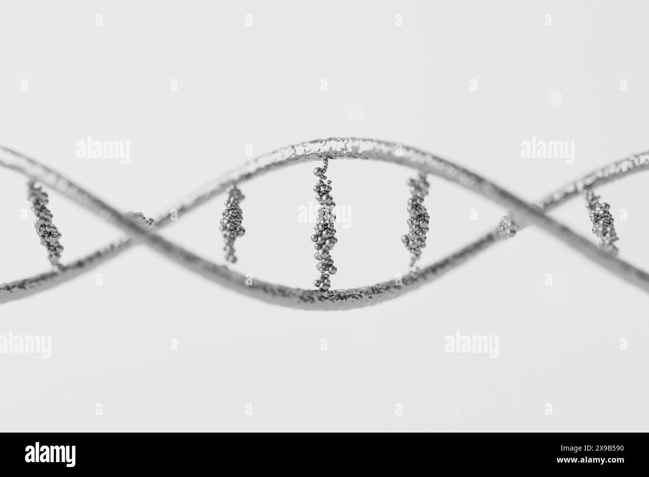 Medical Research Of Human Genome Concept Human Dna Molecule Code Extreme Closeup On A White