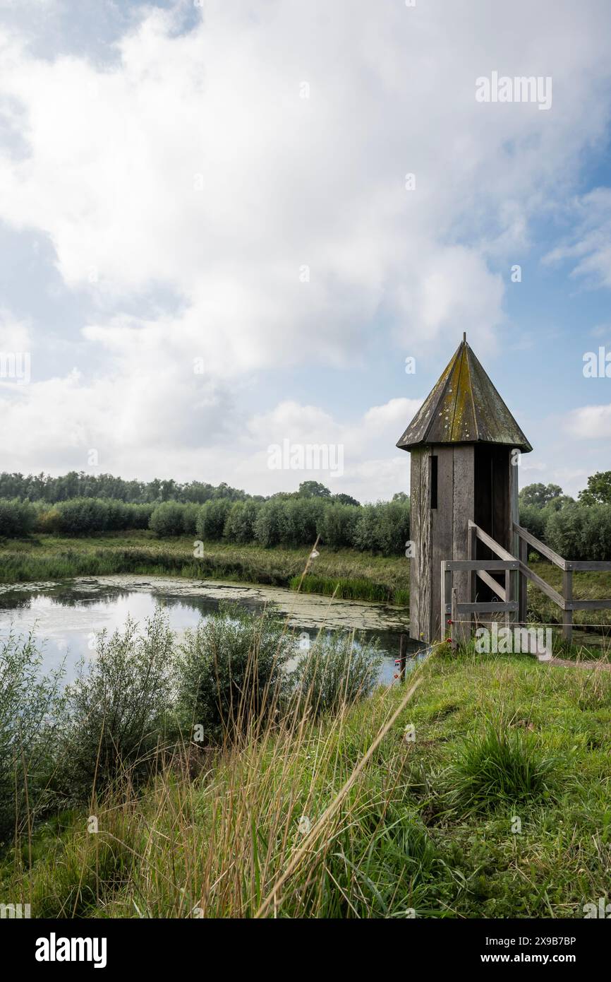 wooden outpost lookout at Loevestein castle in the Netherlands Stock ...