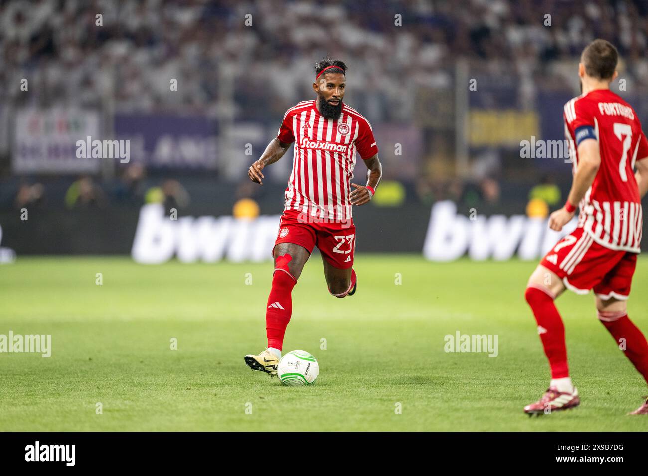 Athens, Greece. 29th May, 2024. Rodinei (23) of Olympiacos seen during ...
