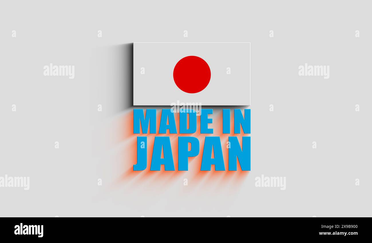 Made in Japan technology export golden metal shine symbol concept ...