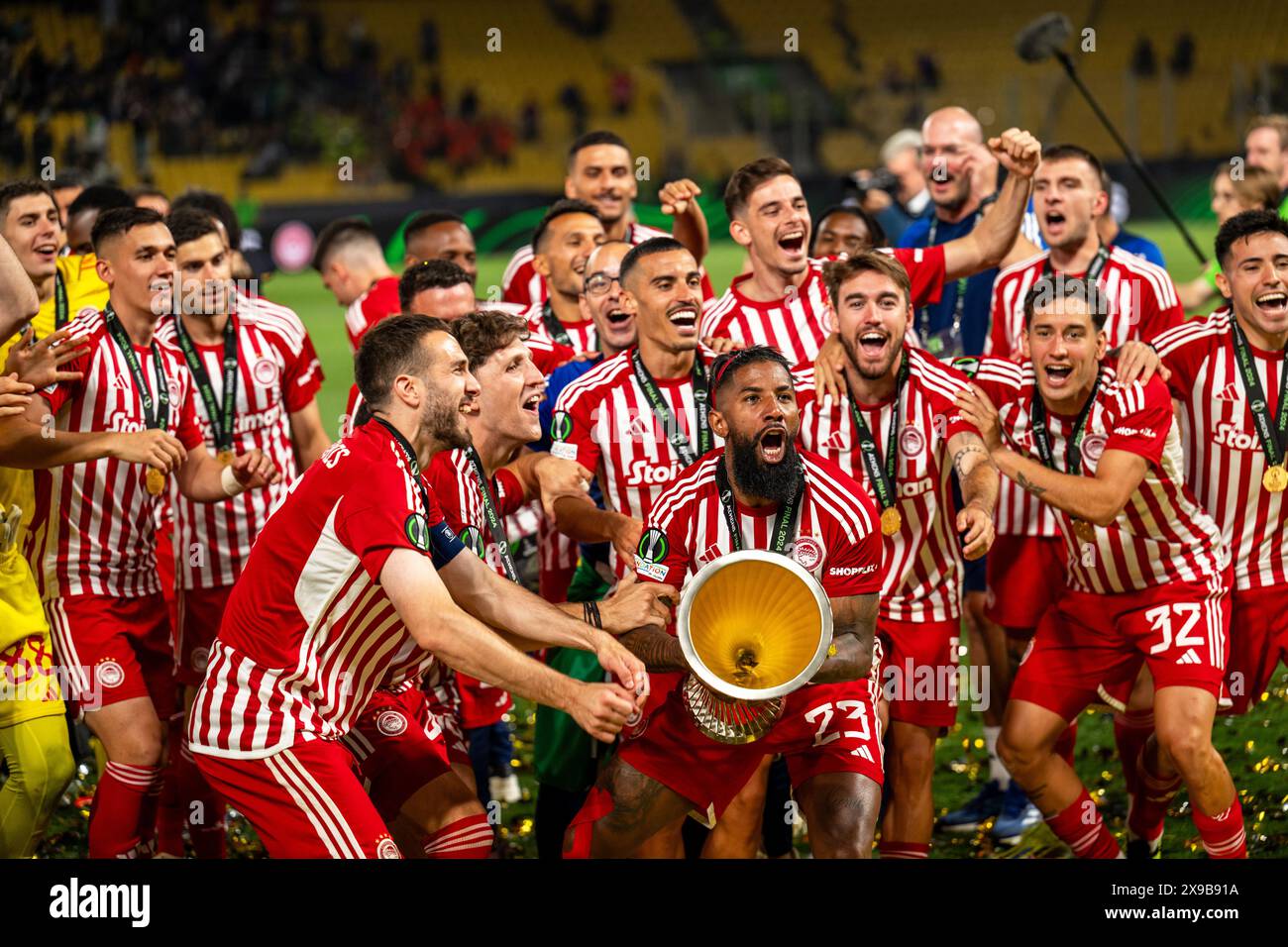 Athens, Greece. 29th, May 2024. Rodinei and the team mates of ...