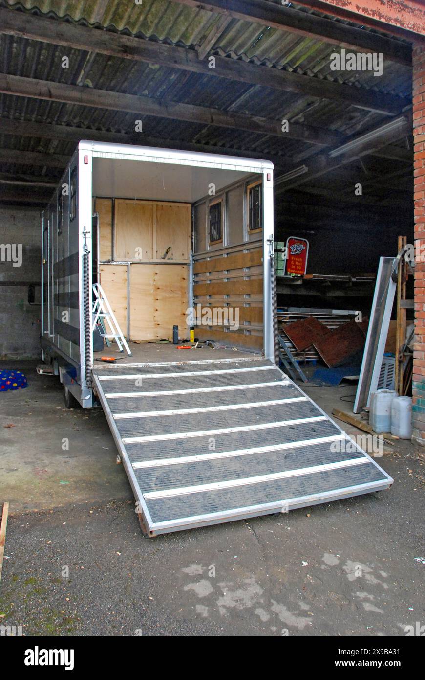 Horse Box under construction Stock Photo - Alamy