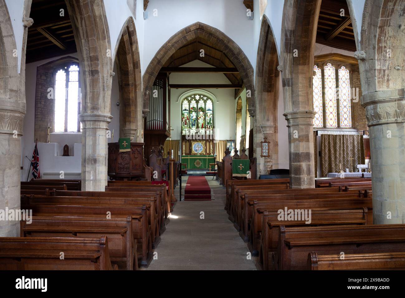 St. Mary`s Church, Grendon, Northamptonshire, England, UK Stock Photo ...