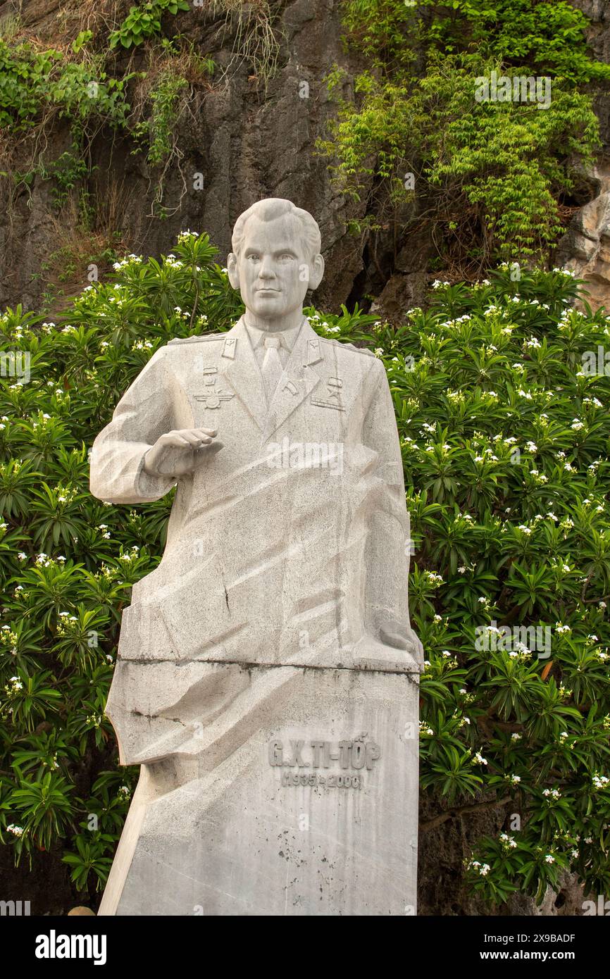 Statue of Hero of the Soviet Union and Cosmonaut Gherman Titov. On Ti ...