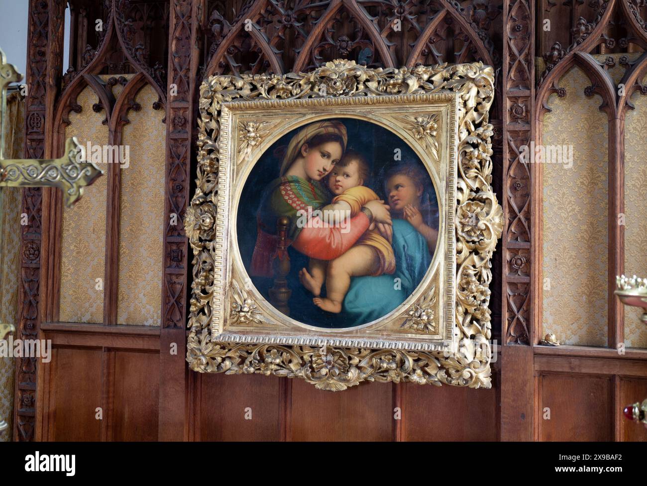 “Madonna of the Chair” oil painting, St. Mary`s Church, Grendon ...