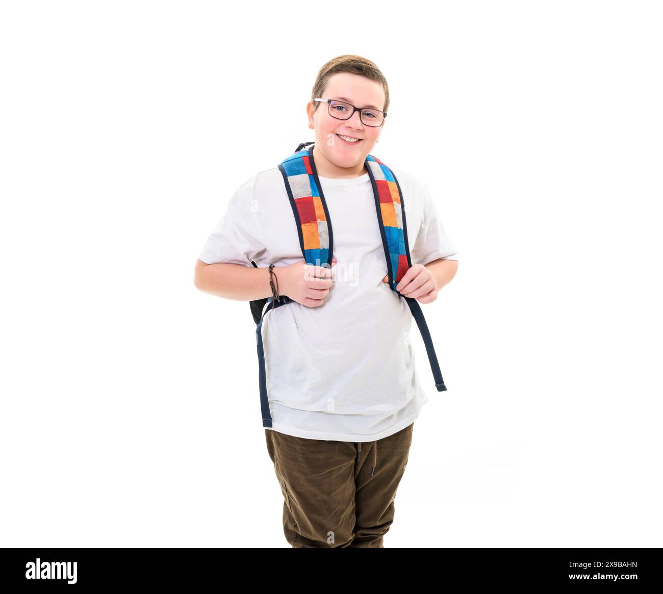 Fat school boy hi-res stock photography and images - Alamy