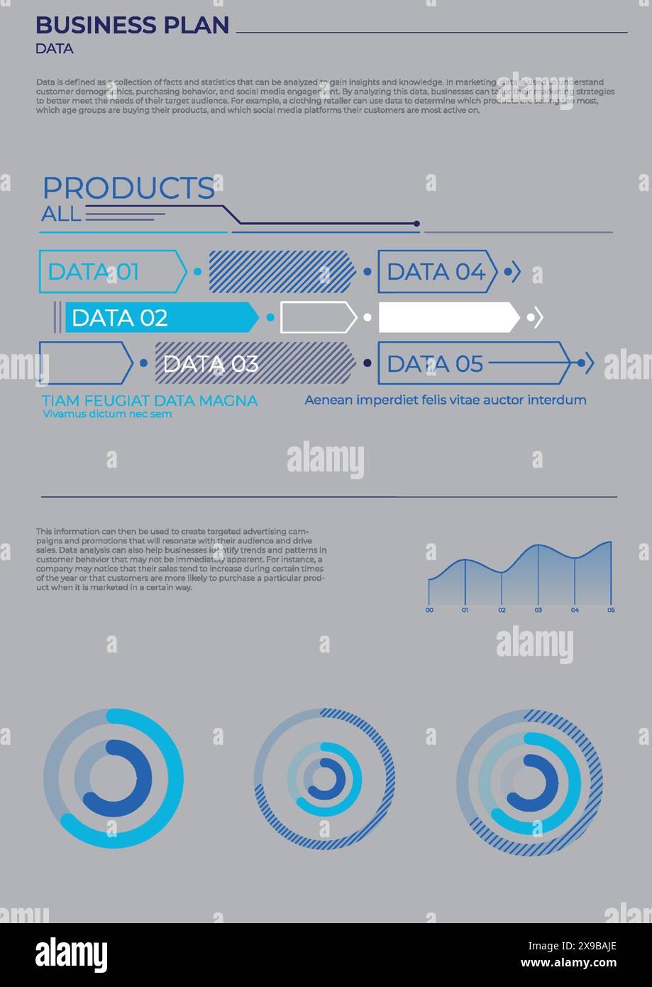 Business data analysis charts in color. Vector elements charts Stock ...
