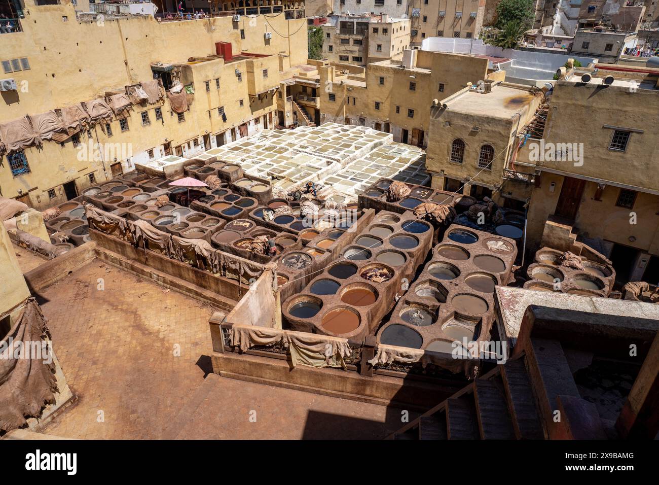 Historic fez morocco tannery hi-res stock photography and images - Alamy