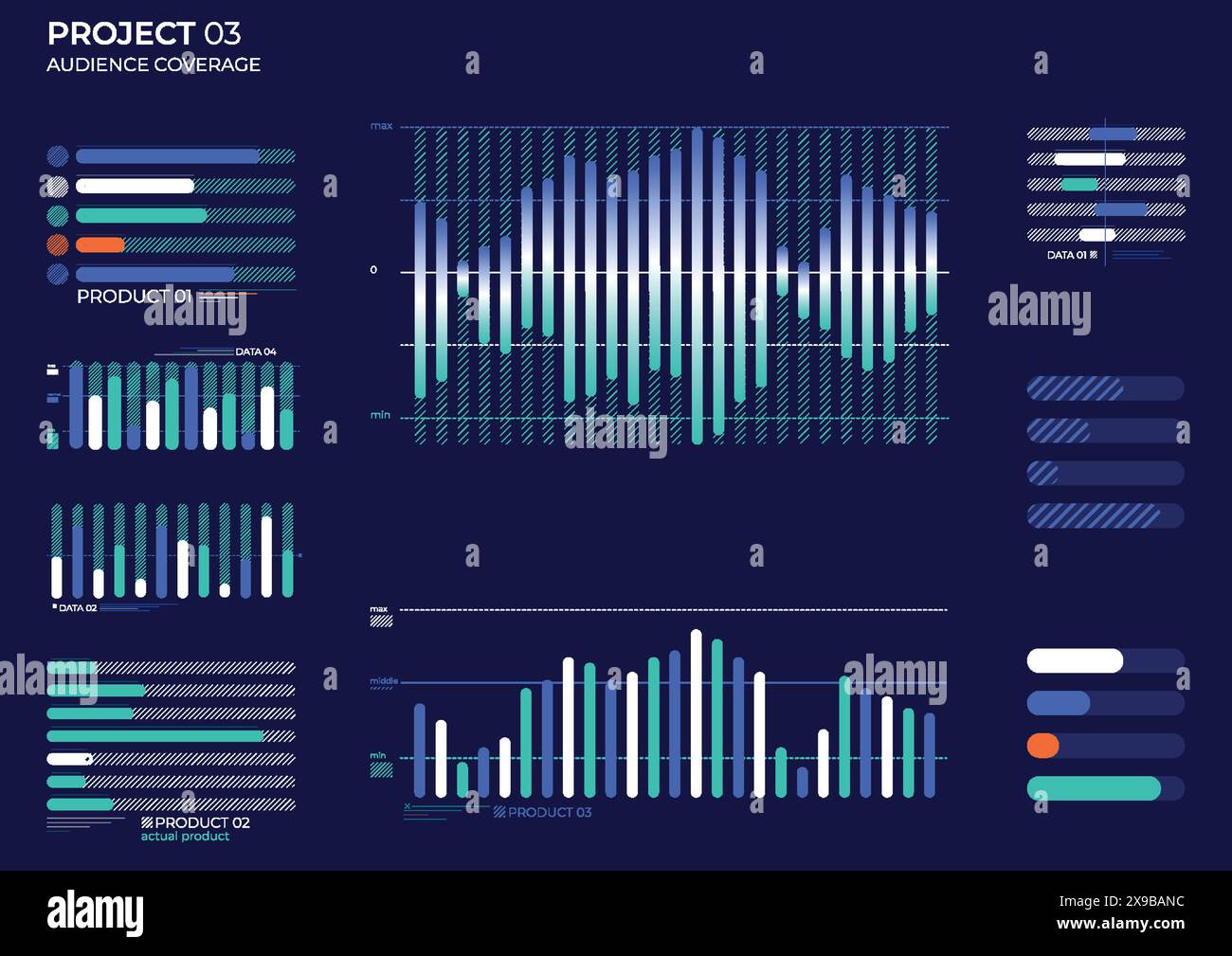 Finance elements charts in color. Vector illustration Stock Vector ...